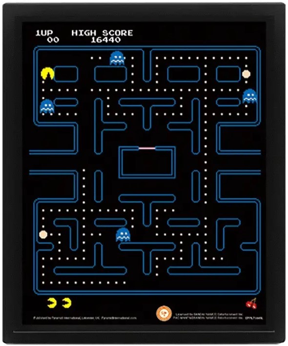 3D poster s okvirom Pyramid DC Comics: Games: Pac-Man - Maze | Ozone.hr