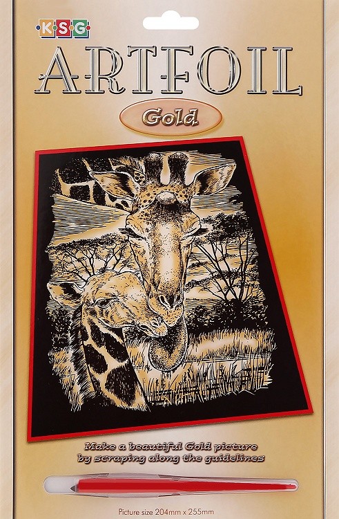 Kreativni set za graviranje KSG Crafts – Žirafa, na zlatnoj osnovi ...