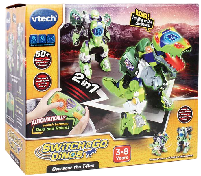 Igračka na daljinsko upravljanje 2 u 1 Vtech - Robot T-Rex (na engleskom) | Ozone.hr