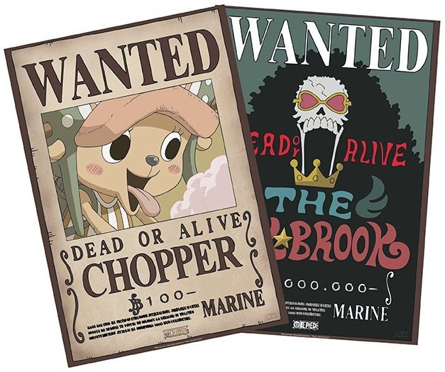 Set mini postera GB eye Animation: One Piece - Brook & Chopper Wanted ...