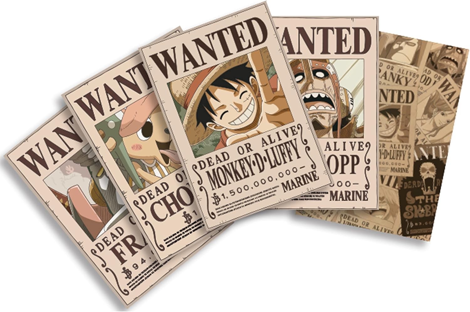 Set razglednica ABYstyle Animation: One Piece - Wanted Set 1, 5 kom ...