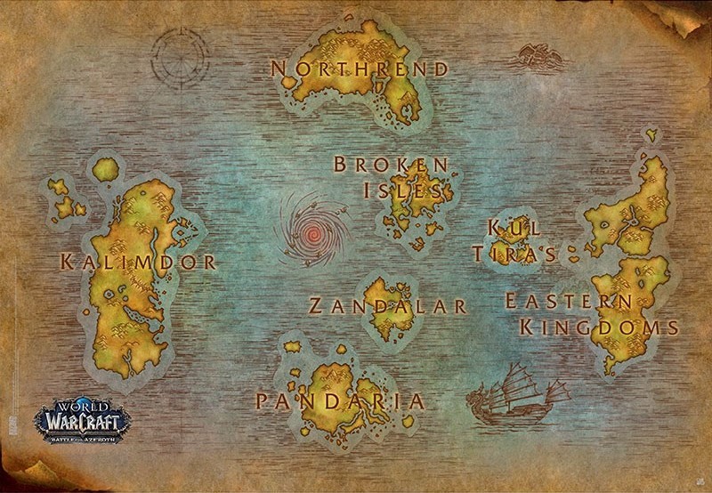 Maxi poster ABYstyle Games: World of Warcraft - Map | Ozone.hr
