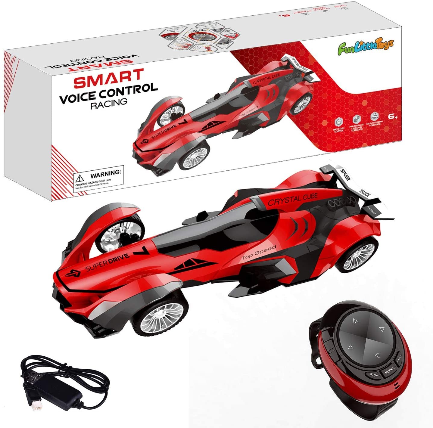 Radio kontrolirani autić Rocket E Car - S glasovnim komandama, crveni ...