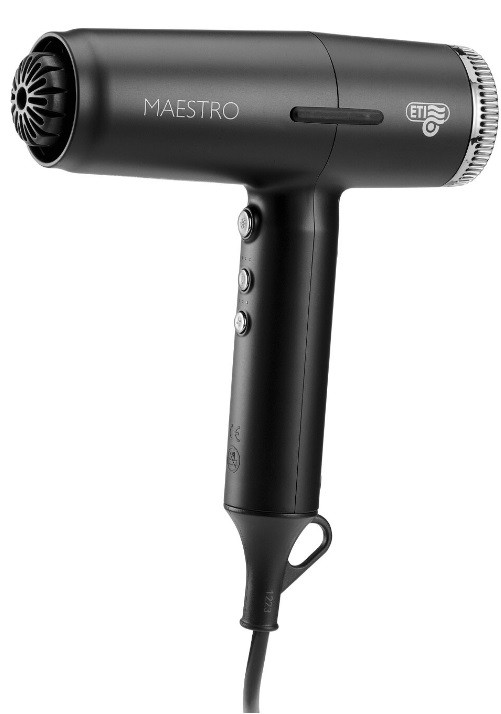 Profesionalno sušilo za kosu ETI - Maestro, 2000W, 2 stupnja, crno | Ozone.hr