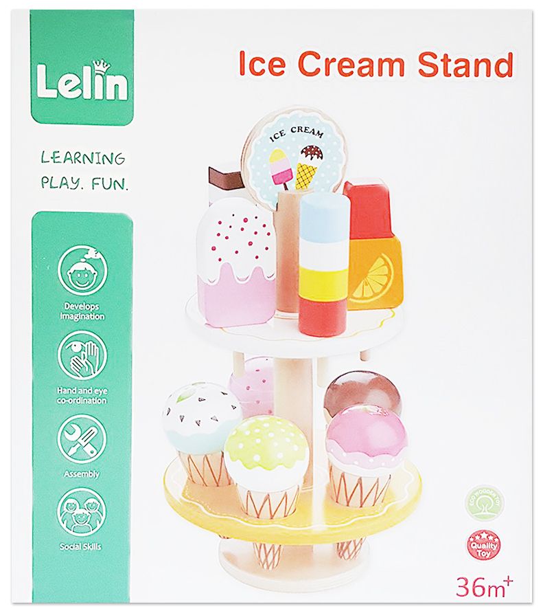 Igralni set Lelin – Štand za sladoled, od drveta | Ozone.hr