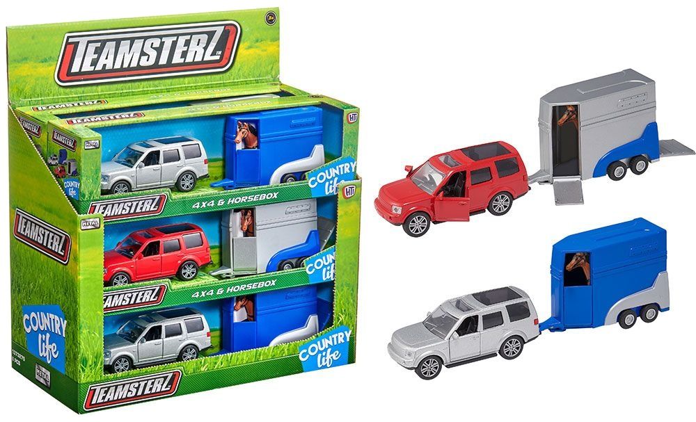 Set za igru HTI Teamsterz - Mini auto sa prikolicom i konjem, asortiman ...