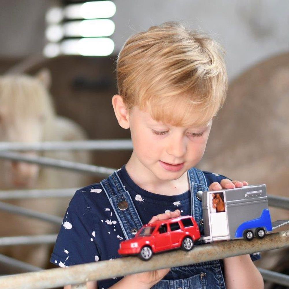 Set za igru HTI Teamsterz - Mini auto sa prikolicom i konjem, asortiman | Ozone.hr