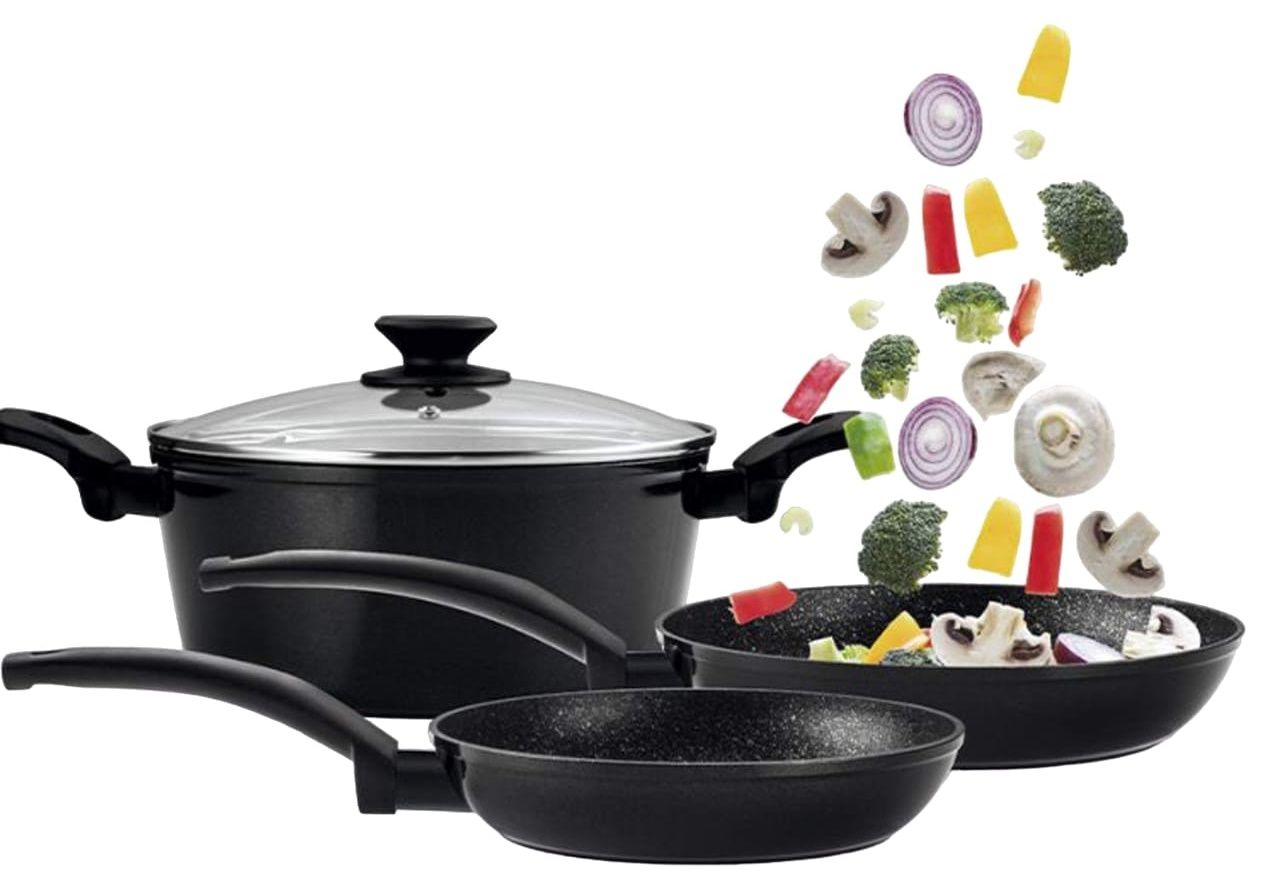 Set lonac i tave Fagor - Vivant, 4 dijela, crni | Ozone.hr
